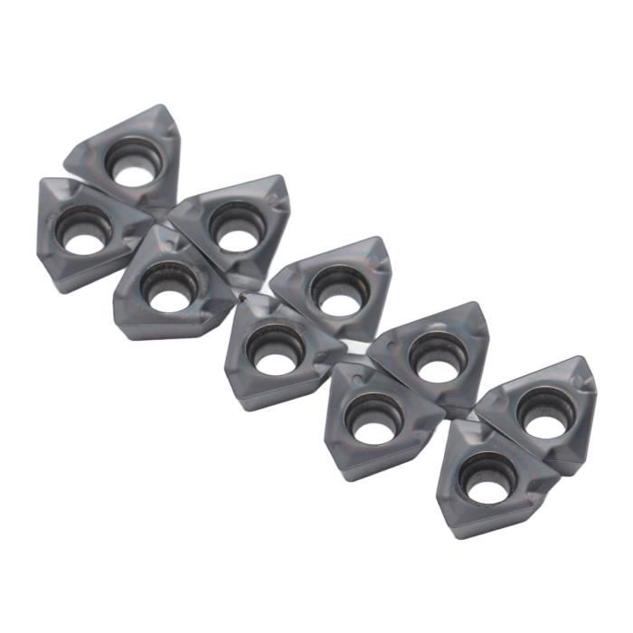 VBESTLIFE Insertion de tournage 10 pièces tournant Insert carbure cémenté tour Cutter fraisage ...