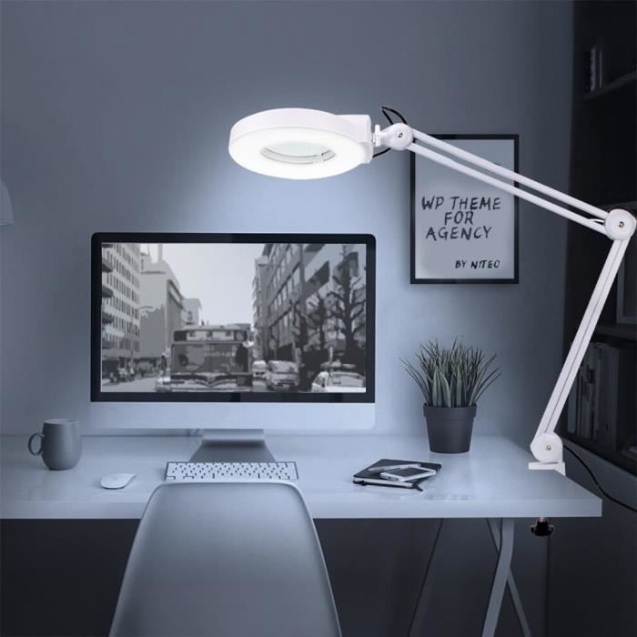VGEBY LAMPE LOUPE de Table Esthétique 5 Dioptries Grossissement avec ...