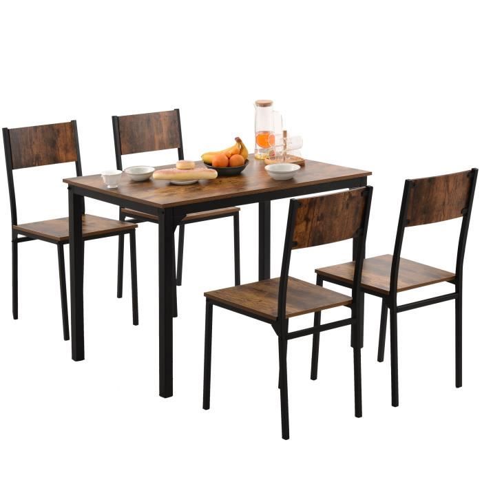 FAR - Table à manger avec 4 chaises pour balcon et salle à manger et ...