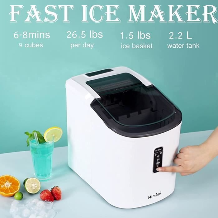 Machines à glaçons Professionnelle Himimi Ice Maker 13KG en 24h, 90w ...