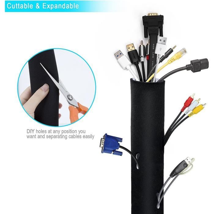 Meersee Gaine Cable Range Cable Bureau, Gaine Electrique 3 Mètres Cable ...