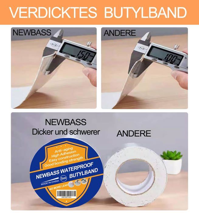 Ruban Butyle 5Cm X 5M Bande Etancheite Toiture Ruban Adhsif tanche En ...