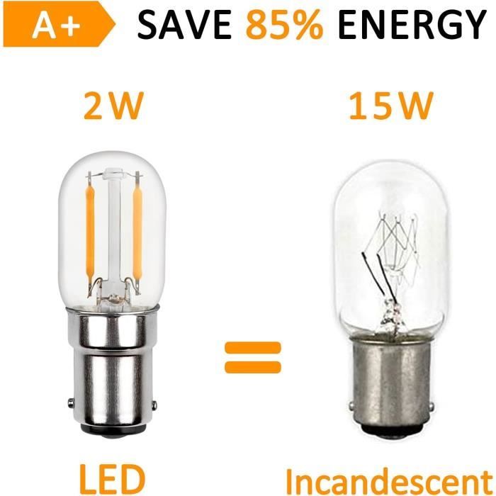 Ampoule LED B15d 230V Blanc Froid 6000K pour Machine à Coudre, 150LM ...