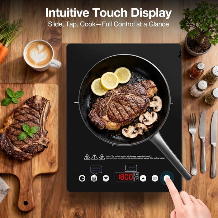 Plaque de Cuisson Electrique, Plaque Induction Portable 2200W Pour ...