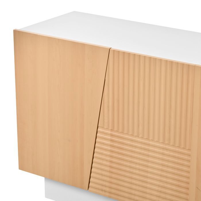 Buffet design 160x40,5x72 cm avec 4 portes, 2 espaces de rangement ...