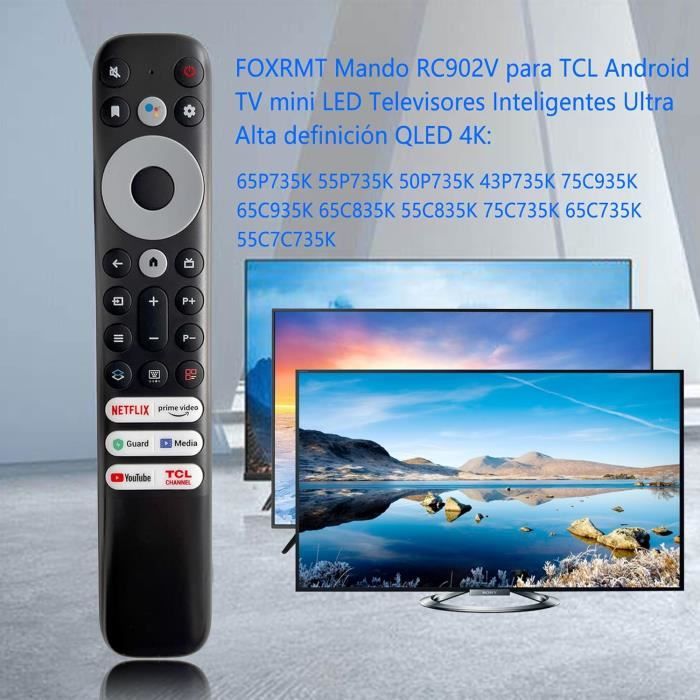Télécommande TCL RC902V de rechange pour TV TCL Android Mini LED QLED ...