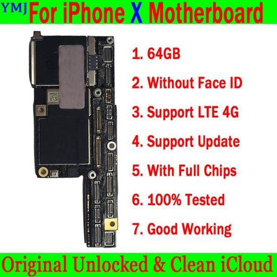 64 Go sans identification faciale-Carte mère 100% originale débloquée ...