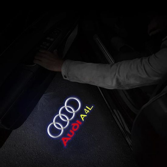 Lumières de bienvenue LED - Audi - A4L - 2 pièces - Projection laser 3D - Accessoires voiture ...