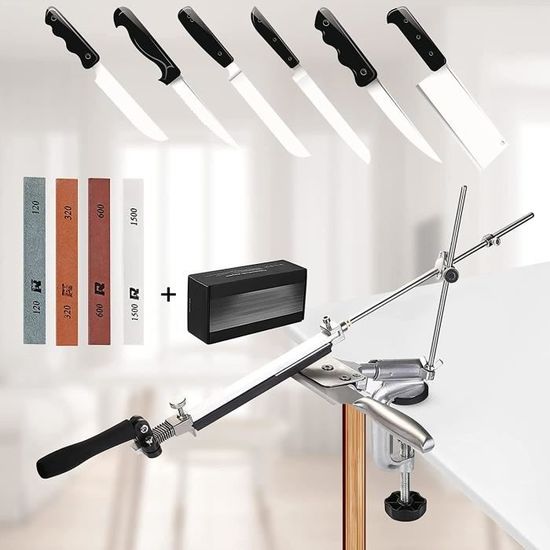 Affuteur couteau professionnel avec 4 meules, affûteur de couteaux à angle fixe rotation pro rx ...