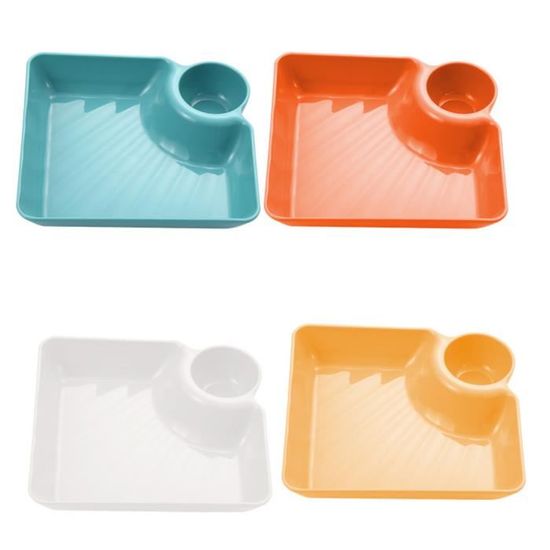 4pcs Assiettes de dim sum pour la maison avec assiette de trempage ...