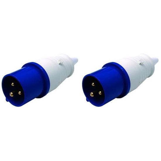 80803 Fiche Mâle Industrielle, Iec, 16A, 2P+T, 220V, Ip44, Rouge ...