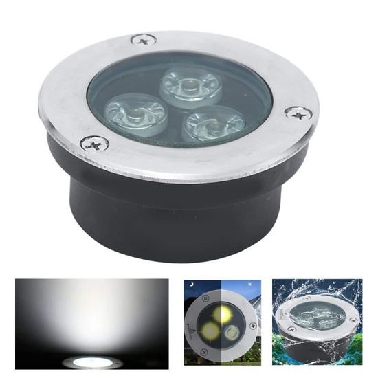 Très Mince Spot LED Piscine Encastrable Terrasse de Jardin 3W Spot LED ...