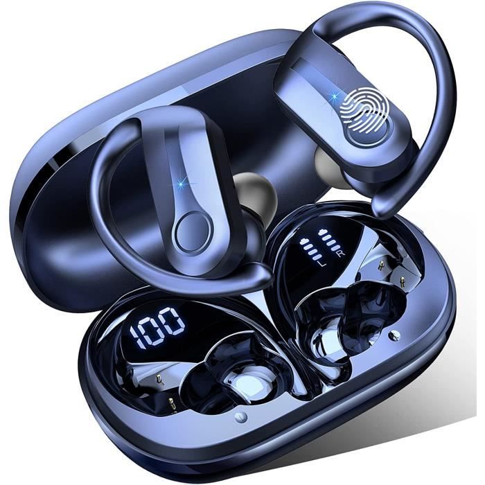 Ecouteurs Bluetooth 5.3 sans Fil, Hi-FI Stéréo Ecouteurs sans Fil Sport ...