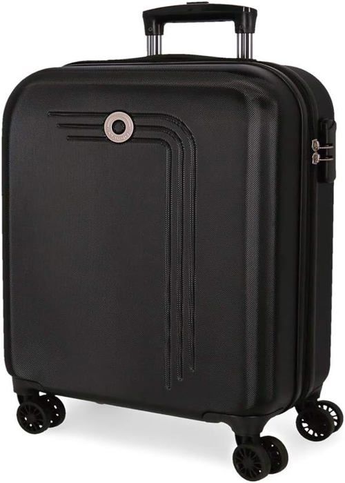 Riga Valise Trolley Cabine Noir 40x55x20 cms Rigide ABS Serrure à ...