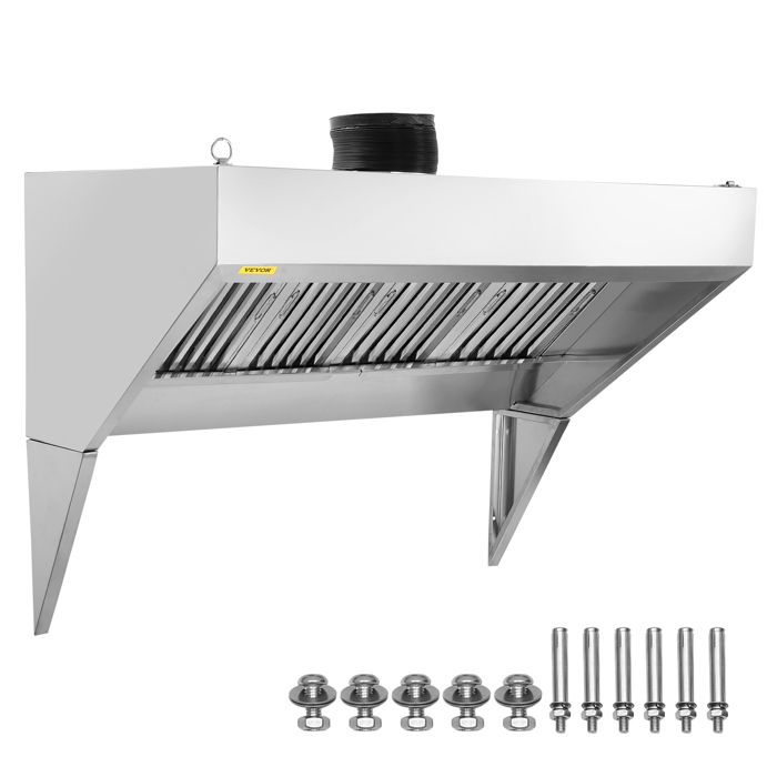 Hotte Aspirante Commerciale de 2,4m pour Camion-Restaurant-VEVOR-avec 4 ...