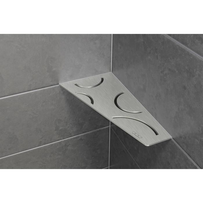 Tablette murale de douche SHELF- E- S3 - CURVE - aluminium structuré ...