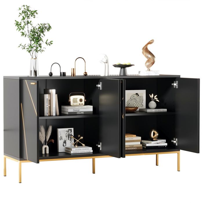 Meuble Buffet bahut bas Salon salle a manger rangement-style modern ...