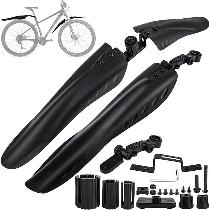Bicycle Mudguard Set, 24-28 Inch Universal Adjustable Bicycle Mudguard ...