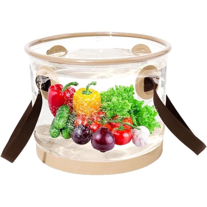Seau Pliable,Seau De Récipient D'Eau Transparent Pliable Pliable ...