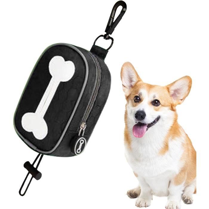 Porte Sac a Crottes de Chien a Motif d Os Noir Support de Sac Etanche avec Clip Metal Solide Cdiscount