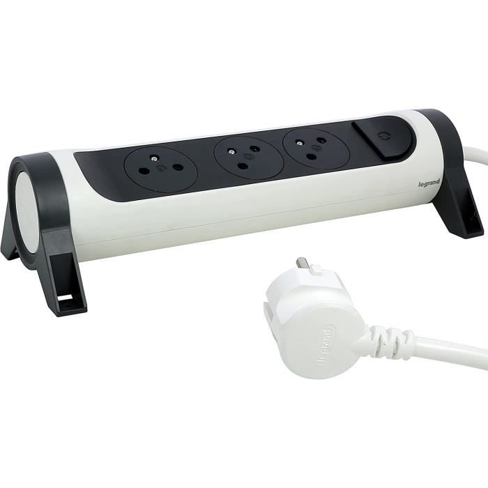 Rallonge multiprise rotative avec 3 prises de courant Surface et ...