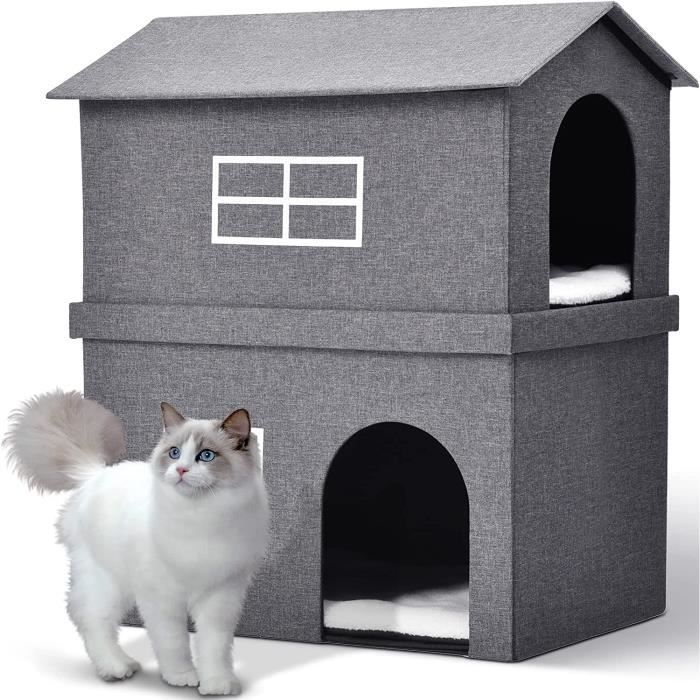 Maison Et Dôme Pour Chat - Nichoir À Niveaux Pliable Avec Coussin ...