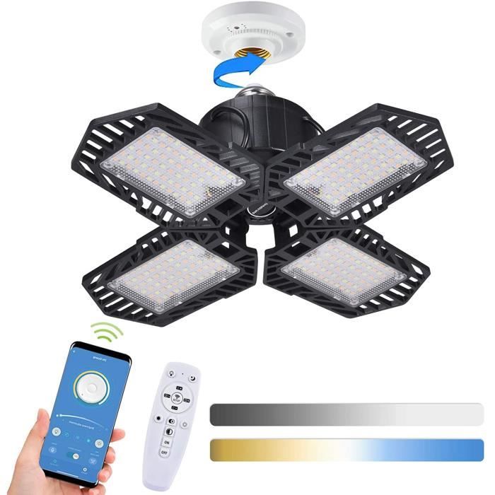 ECLAIRAGE ATELIER Éclairage Garage, 100W 10000lm 246Leds Plafonnier LED ...