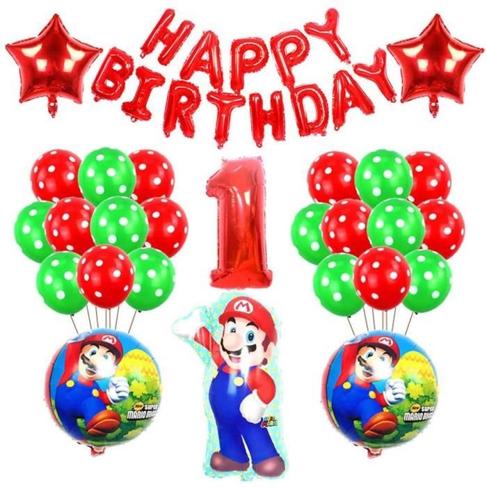 Mario Ballons Fête Décoration Set Mario Bros Feuille Ballons Mario Fête ...