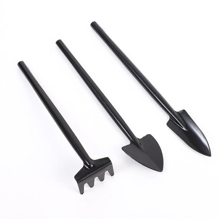 Pelle,Mini ensemble de trois pièces outils de jardinage, spatule-râteau ...