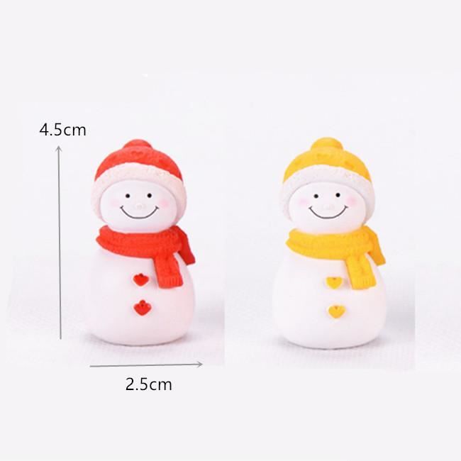 Statue deco,Figurines de Couple de Mini bonhomme de neige,2 pièces-lot ...