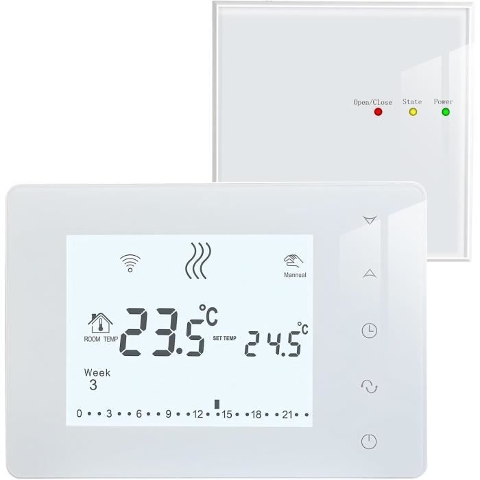 Thermostat - BEOK CONTROLS - Programmable - Sans Fil - Rétro-éclairage - Gaz Naturel - Cdiscount ...