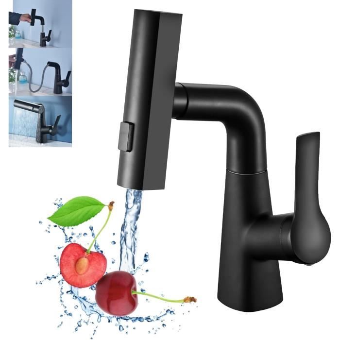 Robinet De Cuisine Extensible Avec 3 Fonctions De Pulvérisation ...
