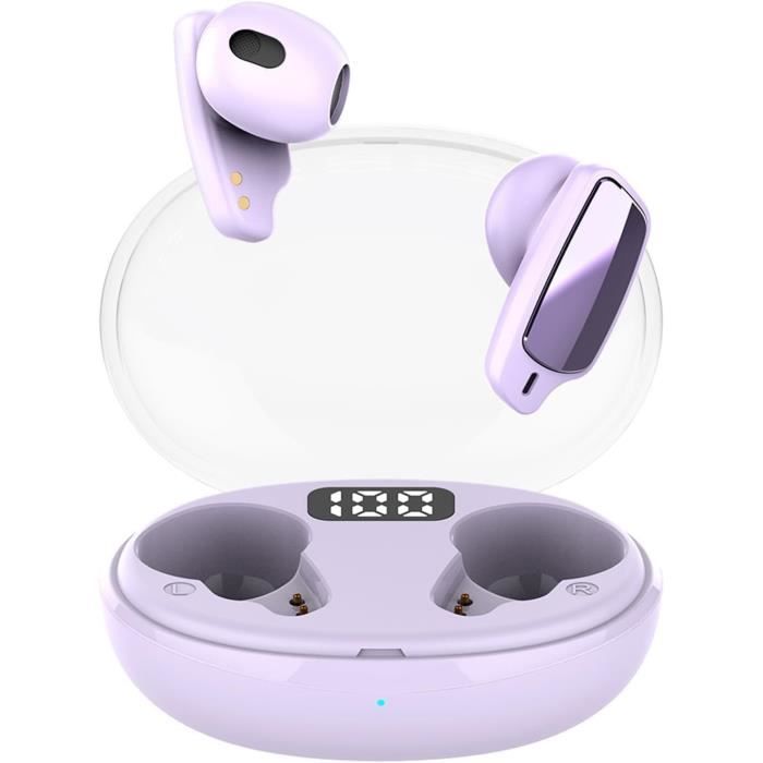 Mini Casque Sans Fil Violet Sans Fil Écouteurs Intra-Auriculaires ...