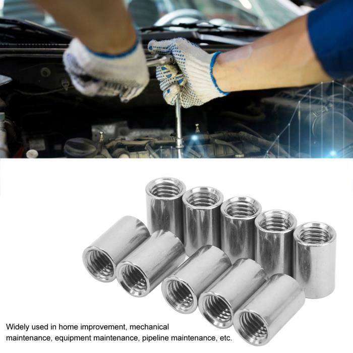 Ecrou d'accouplement rond M10 10 pièces en acier inoxydable - FDIT ...