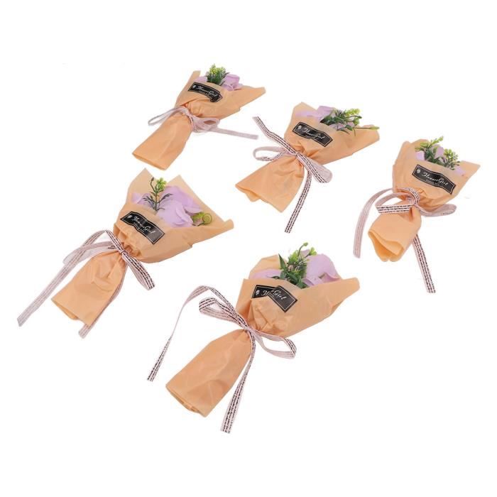 Fdit fleur de savon artificielle Savon Rose Fleur Vivid Belle Violet ...