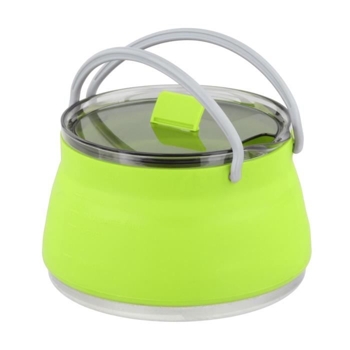 Pot de Cuisson En Silicone de Camping Pliable 1L Pot de Thé de ...