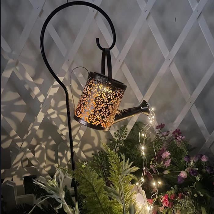 Lampe de douche en fer, lumière de jardin à LED solaire, décor en plein ...