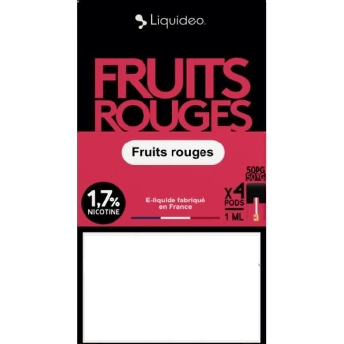 Liquideo – Wpod – Fruits Rouges – 20MG - LEADERCLOPE - Cdiscount Au ...
