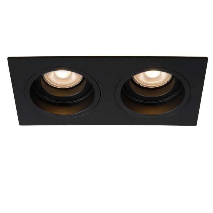 Lucide EMBED - Spot encastrable - 2xGU10 - Noir - Cdiscount Maison