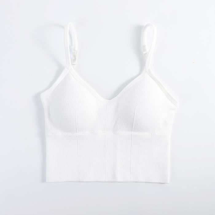 Brassière de sport,Soutien-gorge de sport sans armatures rembourré et ...