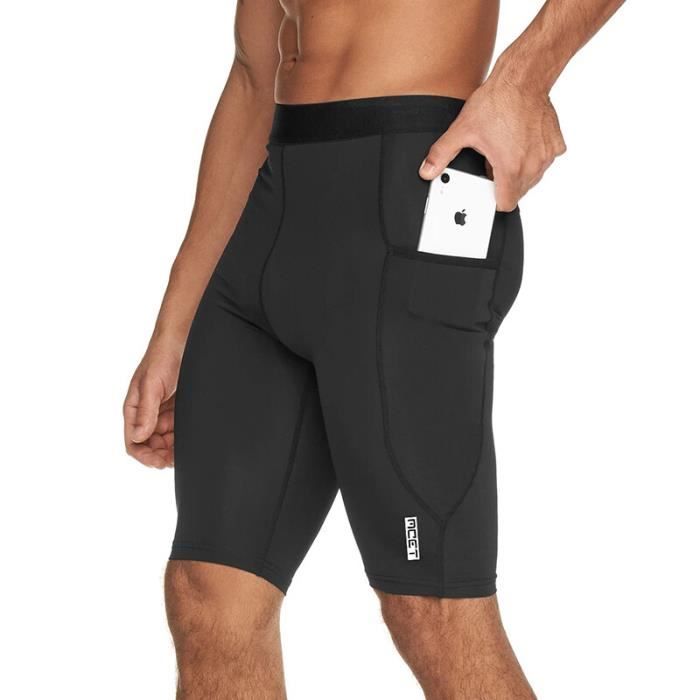 Short,Shorts de fitness à compression pour hommes, s de course ...