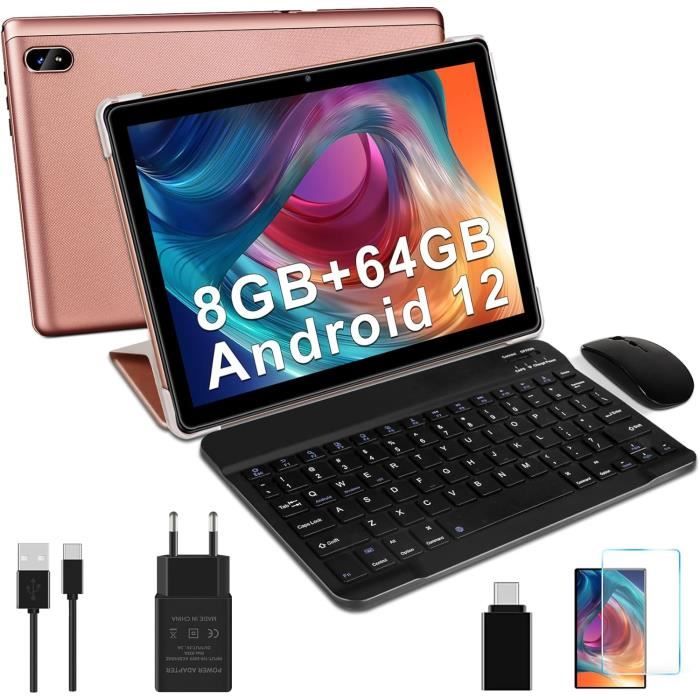 Tablette Tactile Android 12 Avec 5G Wi-Fi, 8Go Ram + 64Go Rom(1 To ...