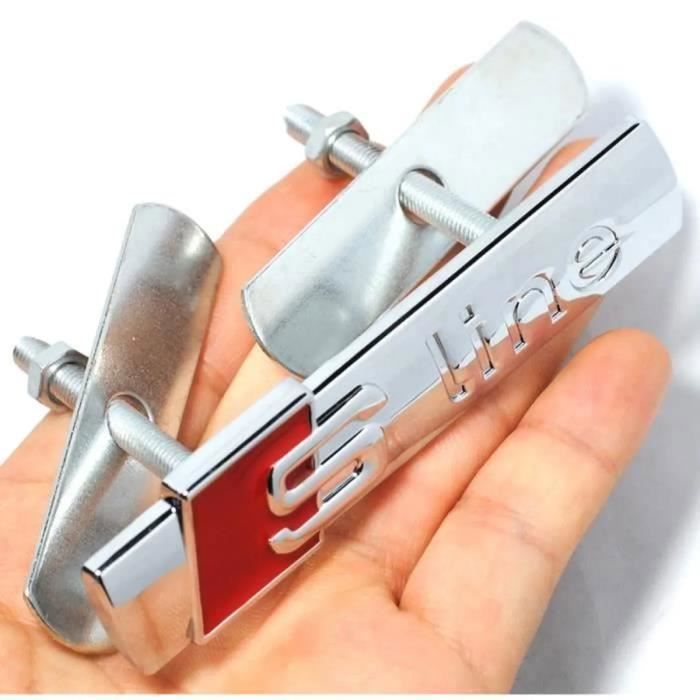 GRILL CALANDRE AUTO VOITURE EMBLEME BADGE 3D METAL CHROME POUR AUDI A1 ...