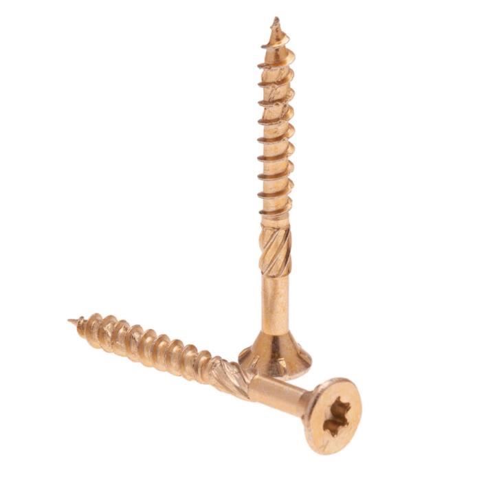 4Mm Vis À Bois Autotaraudeuses En Acier Au Carbone Torx Jaune Avec Tête ...