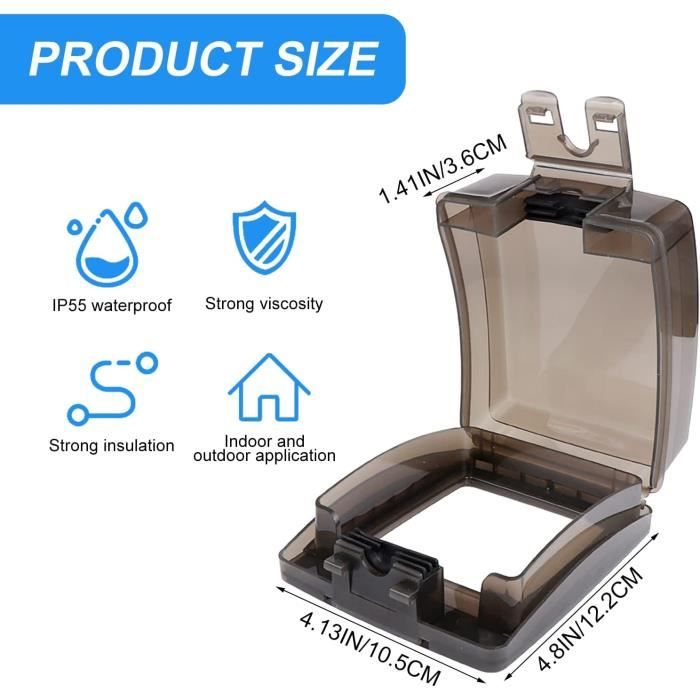 Cache Interrupteur Protection Prise Electrique Exterieur: 86 Type Cache ...