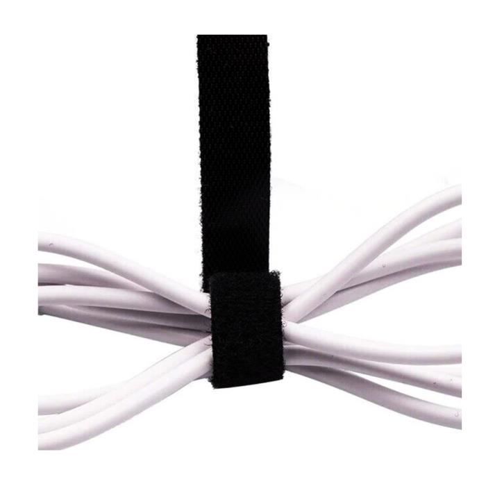 Attache Cable Management Bureau Attache Cable Velcro Nylon 5m Noir ...