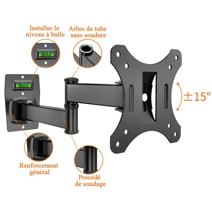 Support Mural écran PC Orientable Inclinable Universel 14-26" (35.5 ...