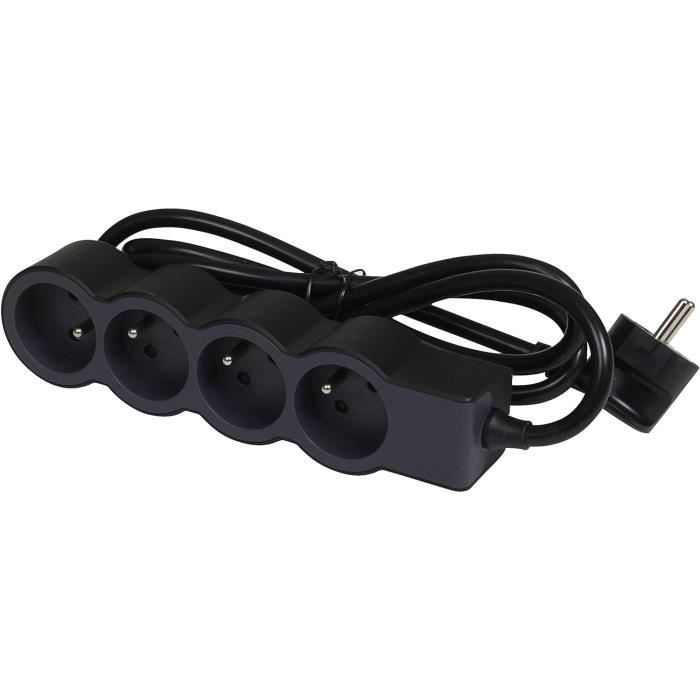 Multiprise Extra-Plate - 4 Prises De Courant Avec Terre - Avec Cordon 1 ...