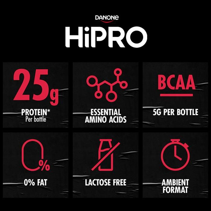 Danone HiPRO Boisson Protéinée - Café - 32 x 330ml - Riche en Protéines ...