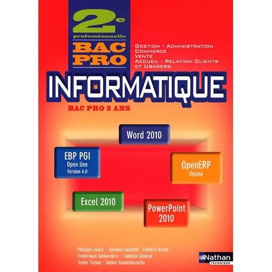 Informatique 2e Bac Pro - Cdiscount Librairie